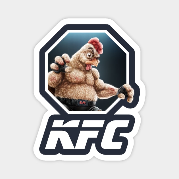 KFC Fighter Logo White - Mma - Magnet | TeePublic