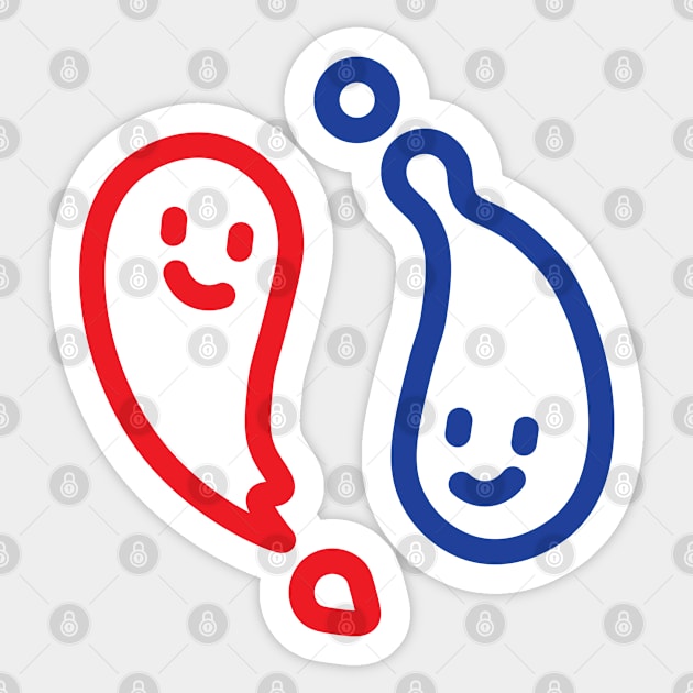 Fire and Water Elemental Pals - Fire - Sticker | TeePublic