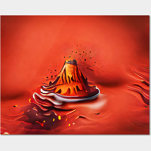 Brown Chocolate Volcano Illustration Art - Chocolate Bar - Posters and ...