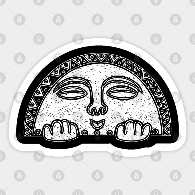 Taino Moon Goddess/Diosa Luna - Taino - Sticker | TeePublic