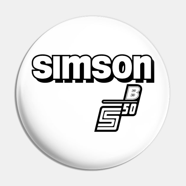 Simson S50 B logo - Simson - Pin | TeePublic
