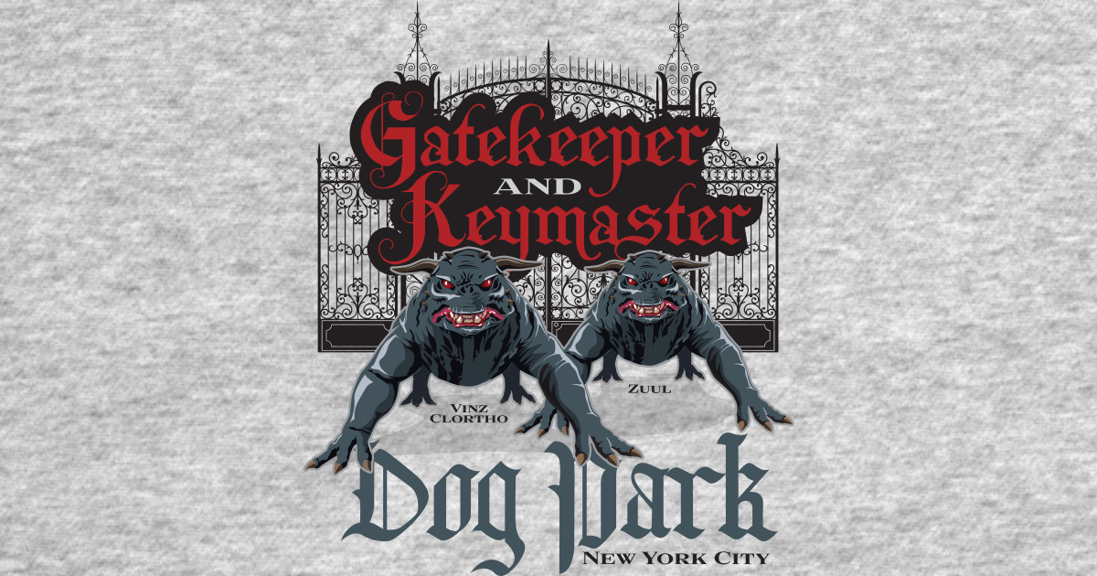 Gatekeeper & Keymaster Dog Park - Ghostbusters - T-Shirt | TeePublic