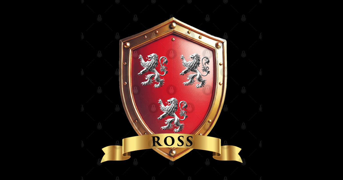 Ross Crest Shield - Family Crest - Sticker | TeePublic