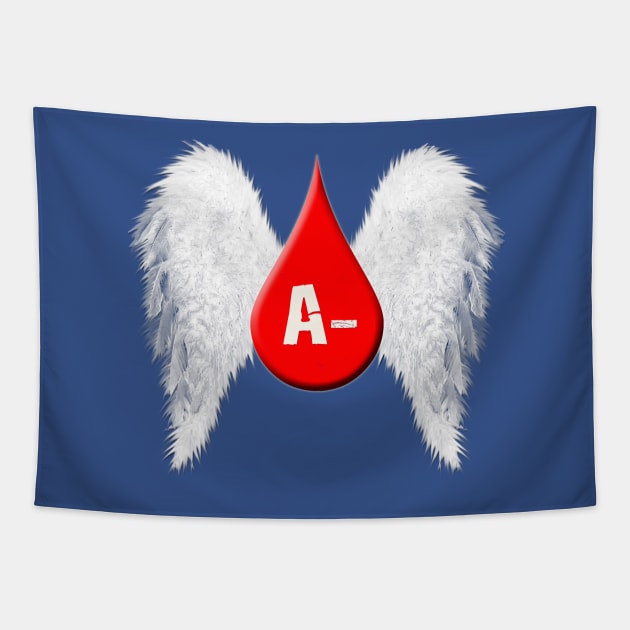 Blood Type A Negative - Angel Wings - Blood - Tapestry | TeePublic