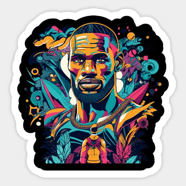 LeBron James - Lebron James Fan Art - Sticker | TeePublic