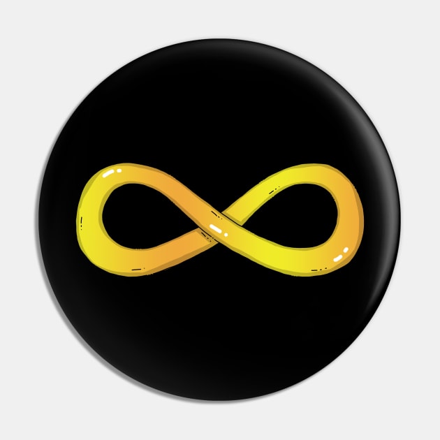 Cute Gold Infinity Symbol For Autism - Autism Acceptance - Pin | TeePublic