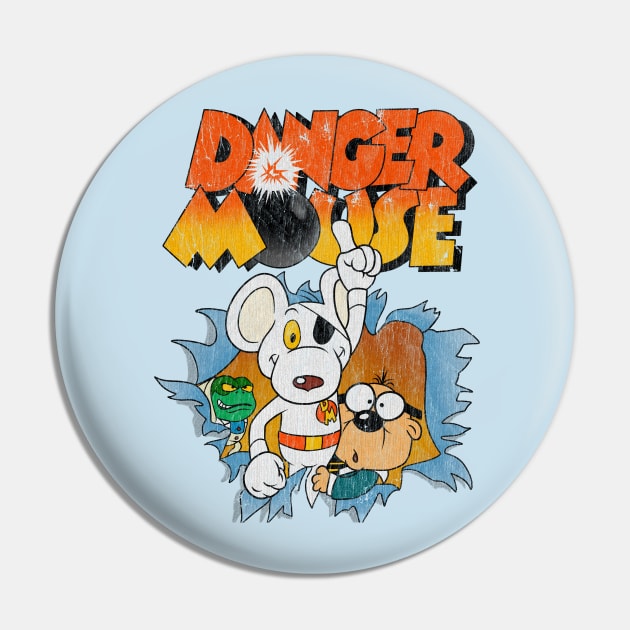 Vintage Danger Mouse - Danger Mouse - Pin | TeePublic