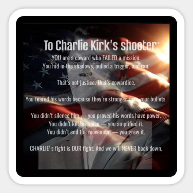 RIP Charlie Kirk - Charlie Kirk Rip - Sticker | TeePublic