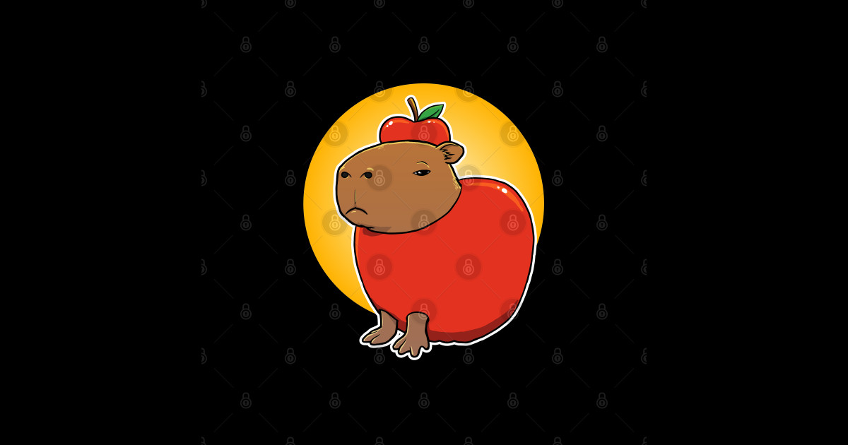 I'm proud of my apple body Capybara - Funny Capybara - Sticker | TeePublic