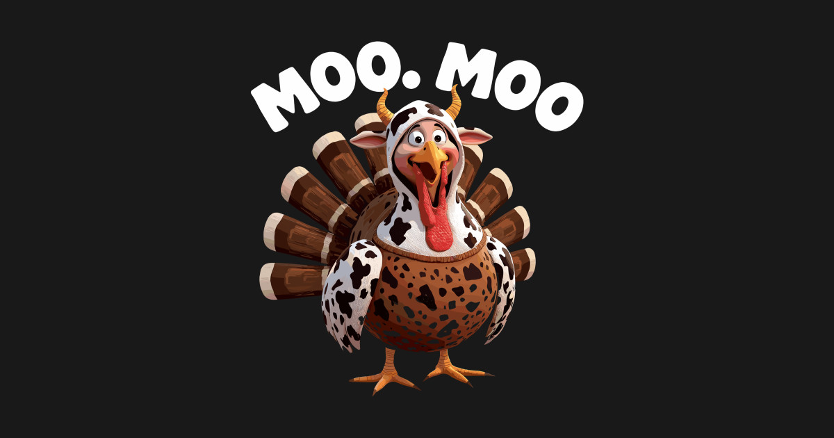 Moo. Moo. Turkey - Thanksgiving - T-Shirt | TeePublic