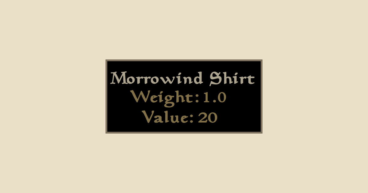 Morrowind - Morrowind - T-Shirt | TeePublic