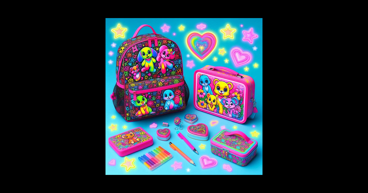 Old School Vibes: back to school, Neon 90s School Supplies Extravaganza ...