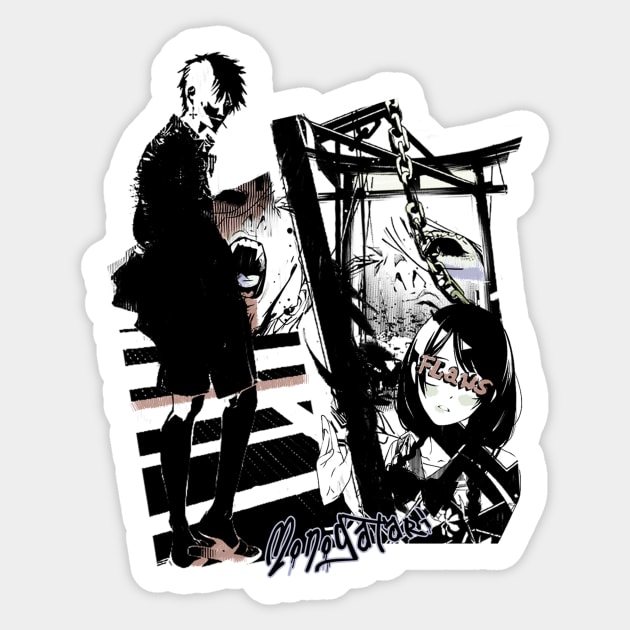 Monogatari Series ''MIRROR WORLD'' V2 - Monogatari - Sticker | TeePublic