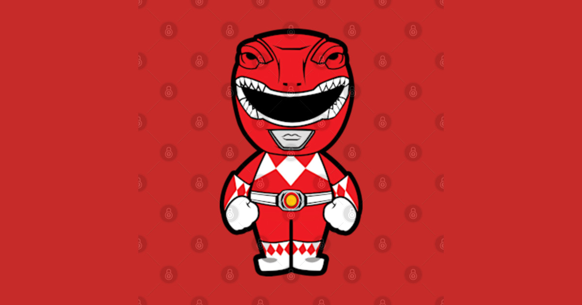 Red Ranger Chibi - Red Ranger - T-Shirt | TeePublic