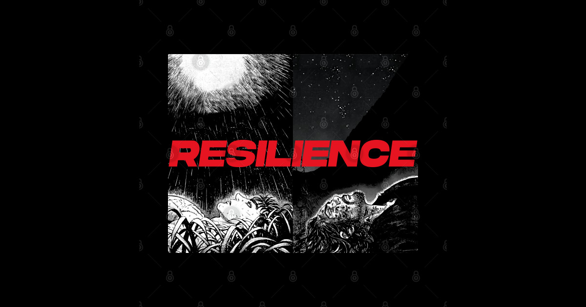 Guts and Takezo Resilience - Resilience - Sticker | TeePublic