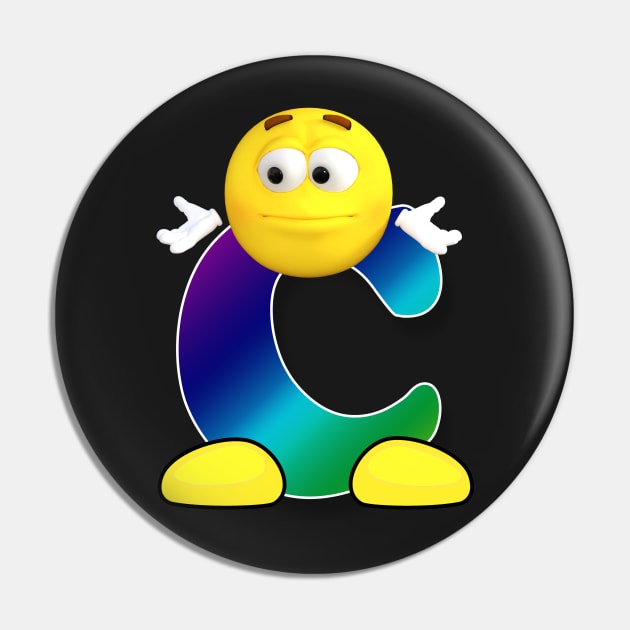 Letter C Alphabet Smiley Monogram Face Emoji Shirt for Men Women Kids ...