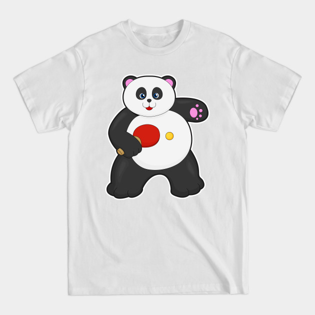Panda at Table tennis with Table tennis racket - Panda - T-Shirt sold ...