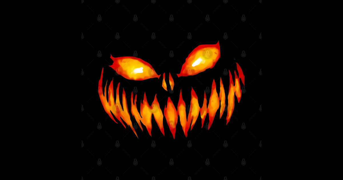 Nightmare Smile Fire - Halloween - Sticker | TeePublic