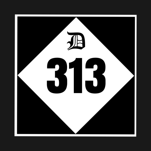 DETROIT-The”D” 313 - Detroit - T-Shirt | TeePublic