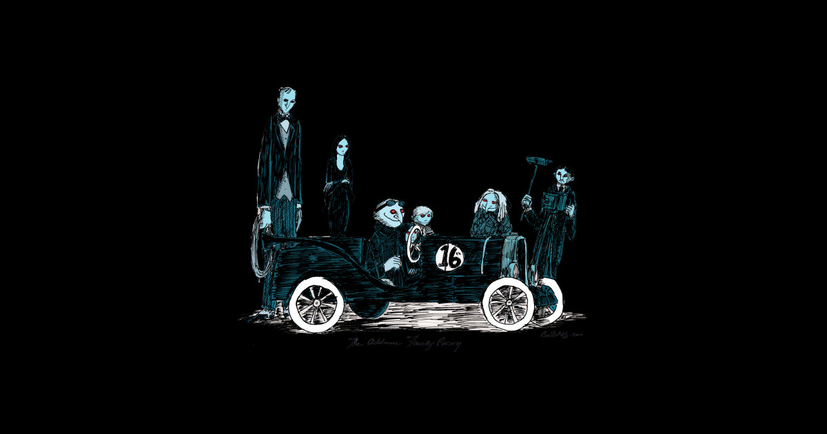 Addams Family Racing - The Addams Family - Sticker | TeePublic