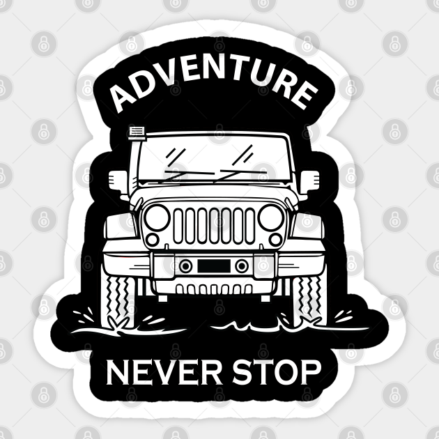 Jeep Adventure - Adventure - Sticker | TeePublic