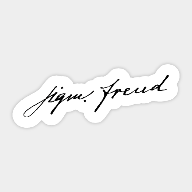 Freud signature - Sigmund Freud - Sticker | TeePublic