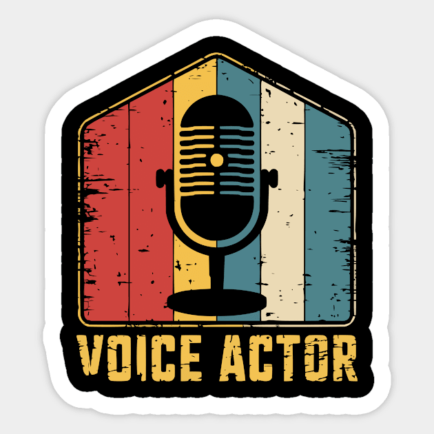 Vintage Voice Actor - Voice Actor - Sticker | TeePublic