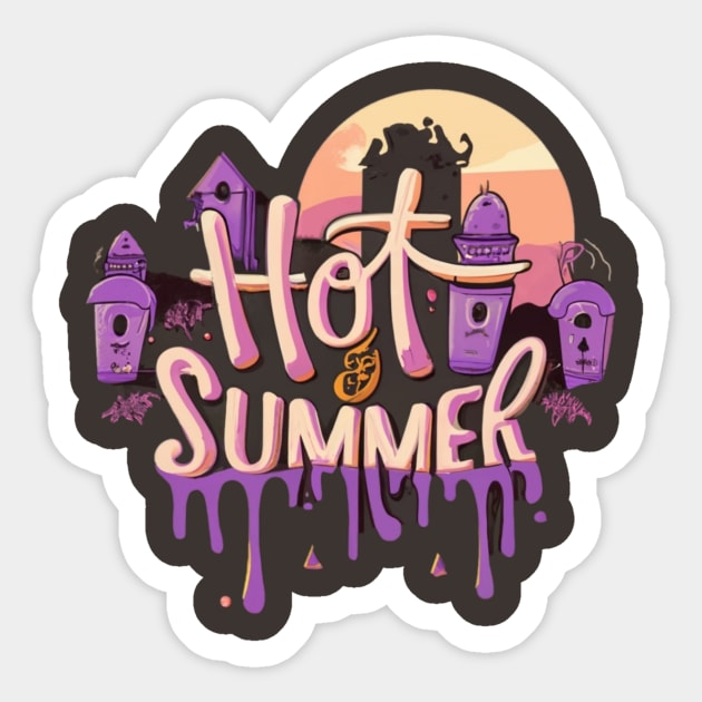 hot goth summer - Hot Goth Summer - Sticker | TeePublic
