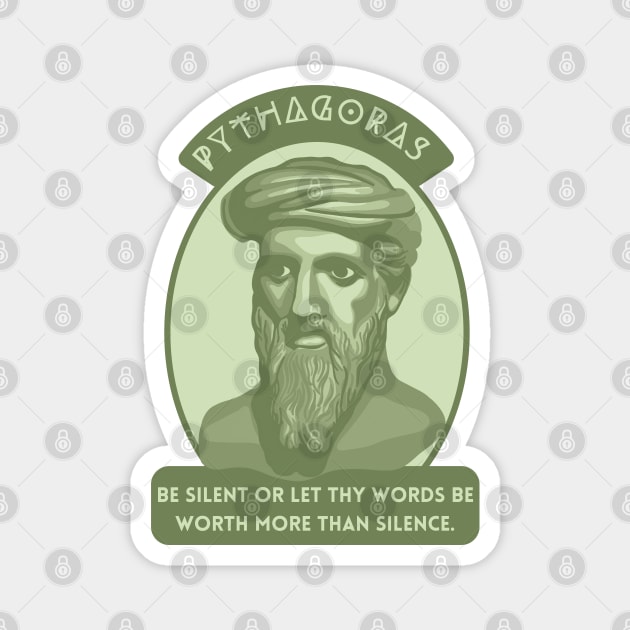 Pythagoras Portrait and Quote - Philosophy Quotes - Magnet | TeePublic