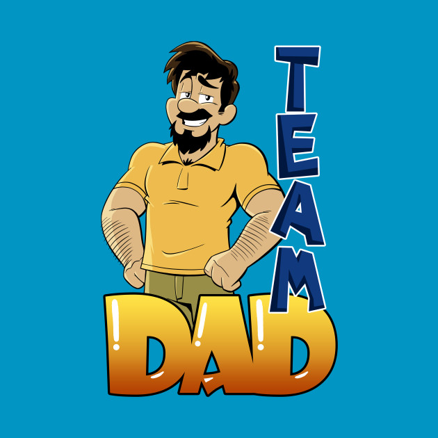 Team Dad - Cartoon - T-Shirt | TeePublic