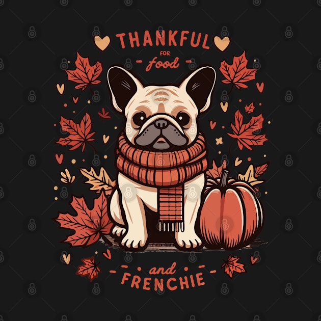 Thanksgiving french bulldog thankful for food and frenchie, funny ...