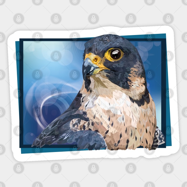 Peregrine falcon - Hawk - Sticker | TeePublic