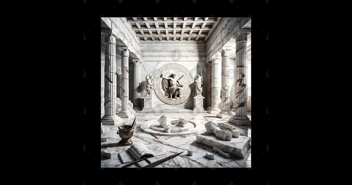 Spartan room - Greece Miyhology - Sticker | TeePublic