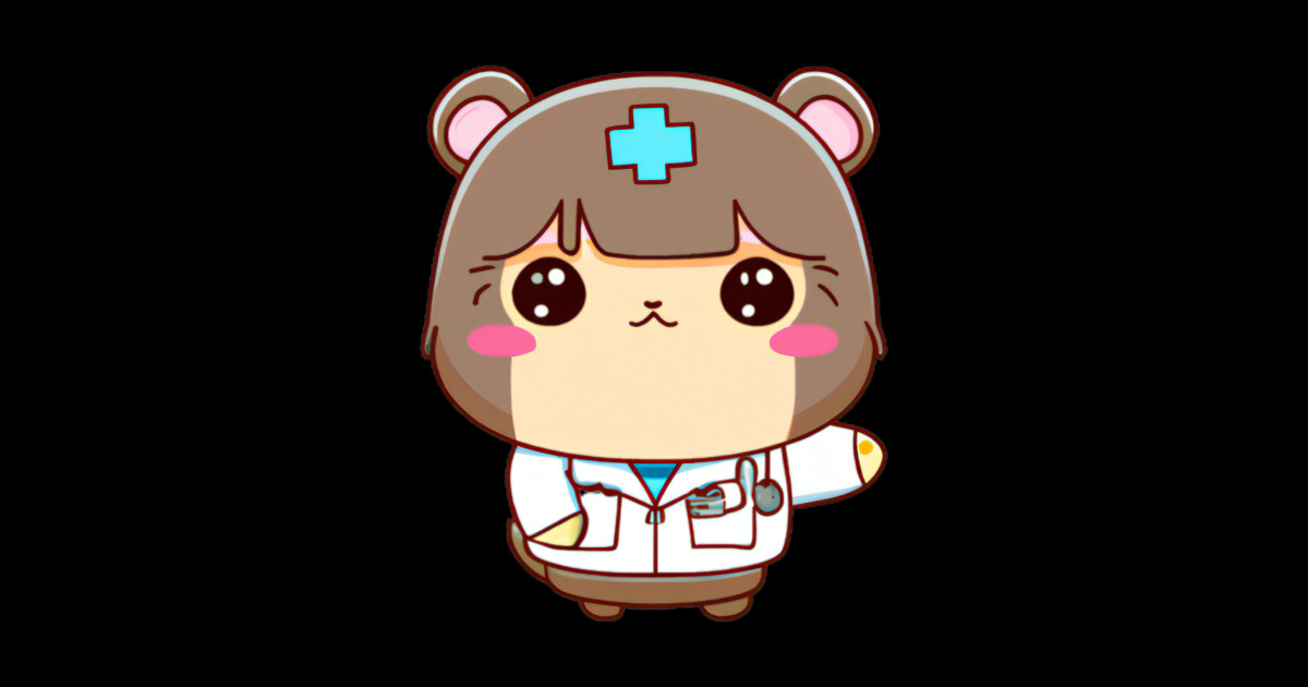 Cute Capybara Nurse Kawaii - Capybara - Sticker | TeePublic
