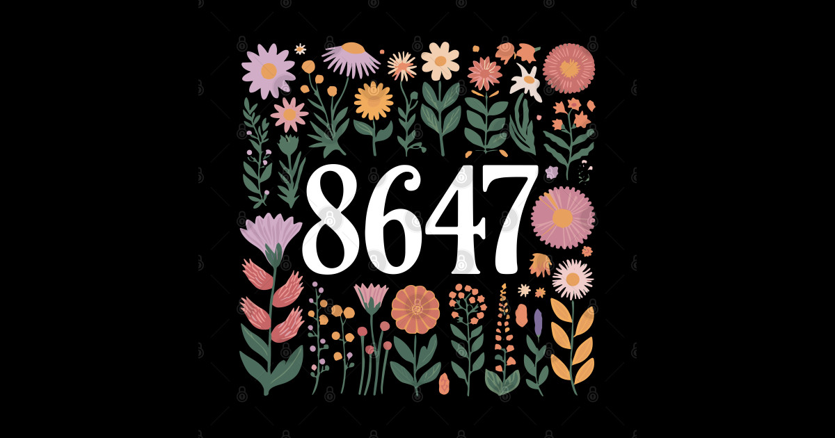 8647 Subtle Anti Trump 86 47 Floral Boho Style - 8647 Subtle Trump 86 ...