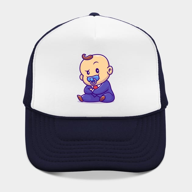 Cute Baby Boss With Pacifier Cartoon - Cute Baby Boss With Pacifier ...