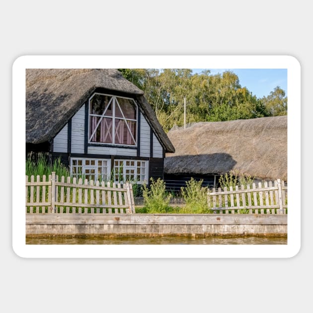 Traditional riverside cottage with thatched roof - Riverside Cottage ...