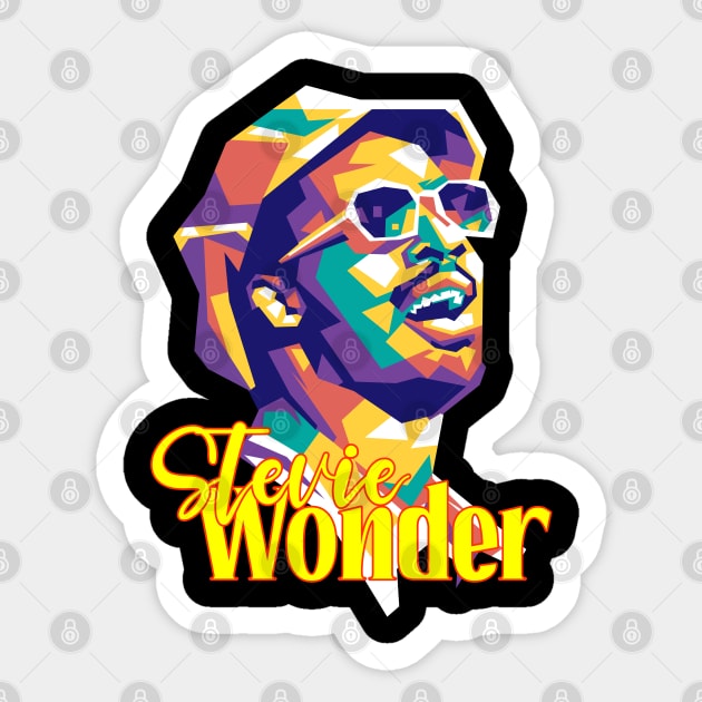 Retro Stevie Wonder - Stevie Wonder - Sticker | TeePublic