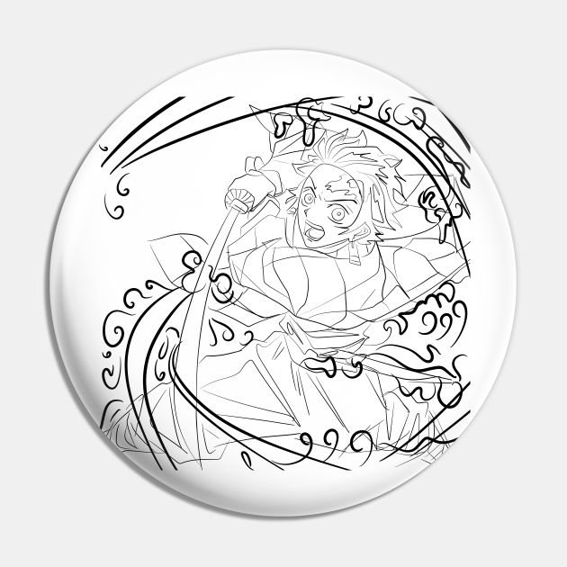 tanjiro kamado in line anime art in kimetsu no yaiba - Tanjiro Kamado ...