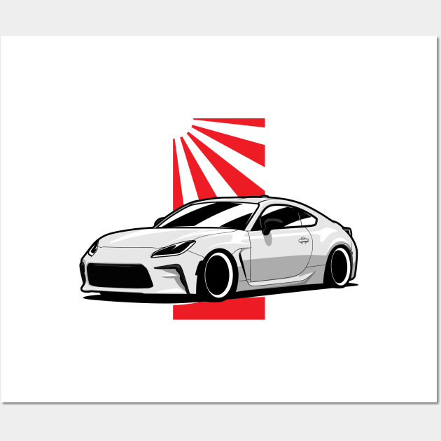 White GR86 JDM Coupe - Gr86 - Posters and Art Prints | TeePublic