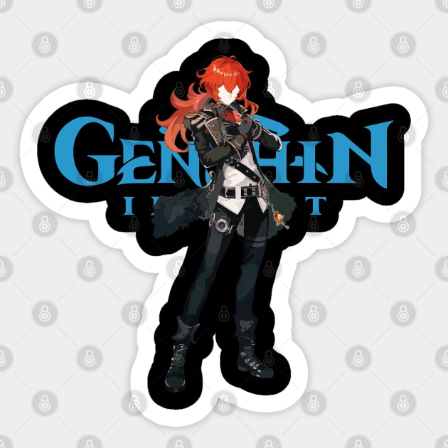 Genshin Impact Diluc - Genshin Impact - Sticker | TeePublic