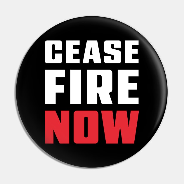 CEASE FIRE NOW - Bold Urgent Font - White & Red Text - Cease Fire Now ...