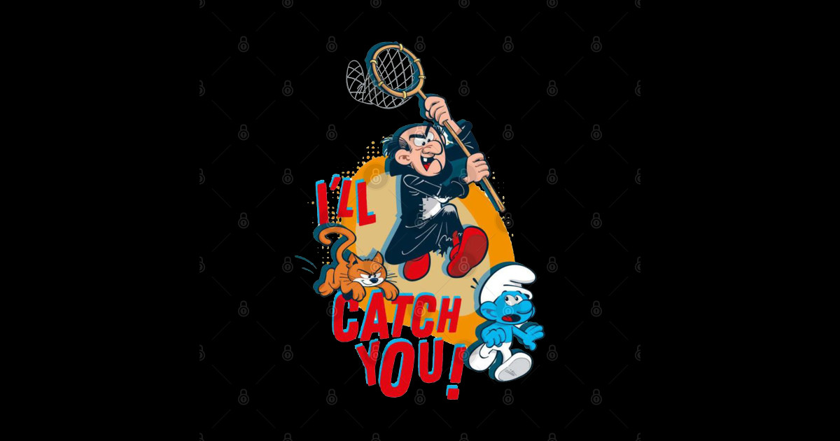 Gargamel and Azrael From The Smurfs - Gargamel - Pin | TeePublic