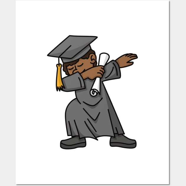 Black boy student dab dabbing graduation school - Graduation - Posters ...