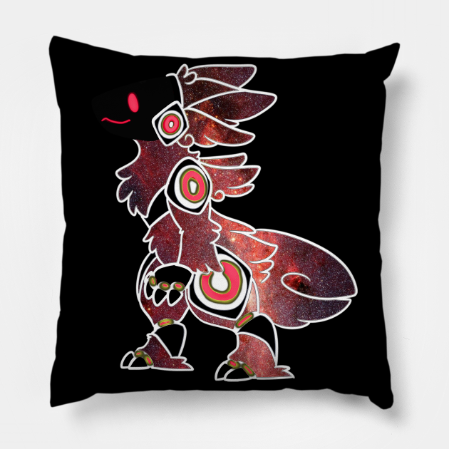 Protogen Fursuit Furry Fursona Cosmic Red stars - Protogen - Pillow ...