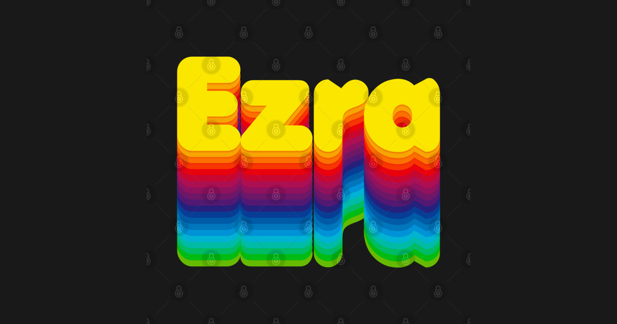 Rainbow Layers Ezra Name Label - Rainbow Layers Ezra Name Label - T ...