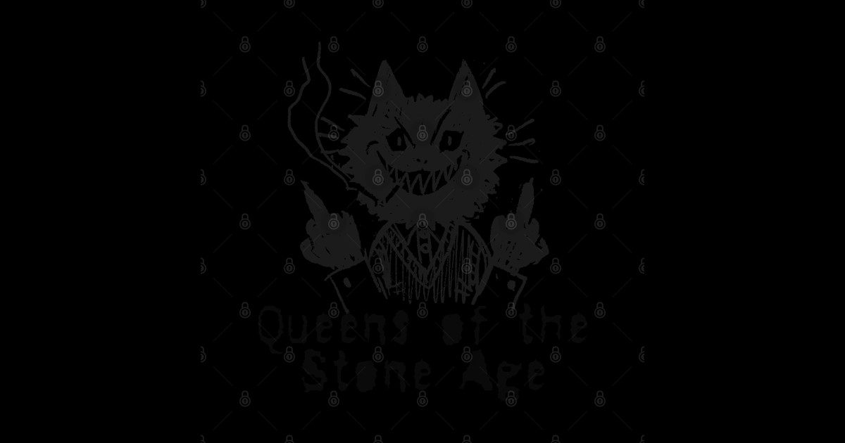 qotsa and the bad cat - Queens Of The Stone Age - Sticker | TeePublic