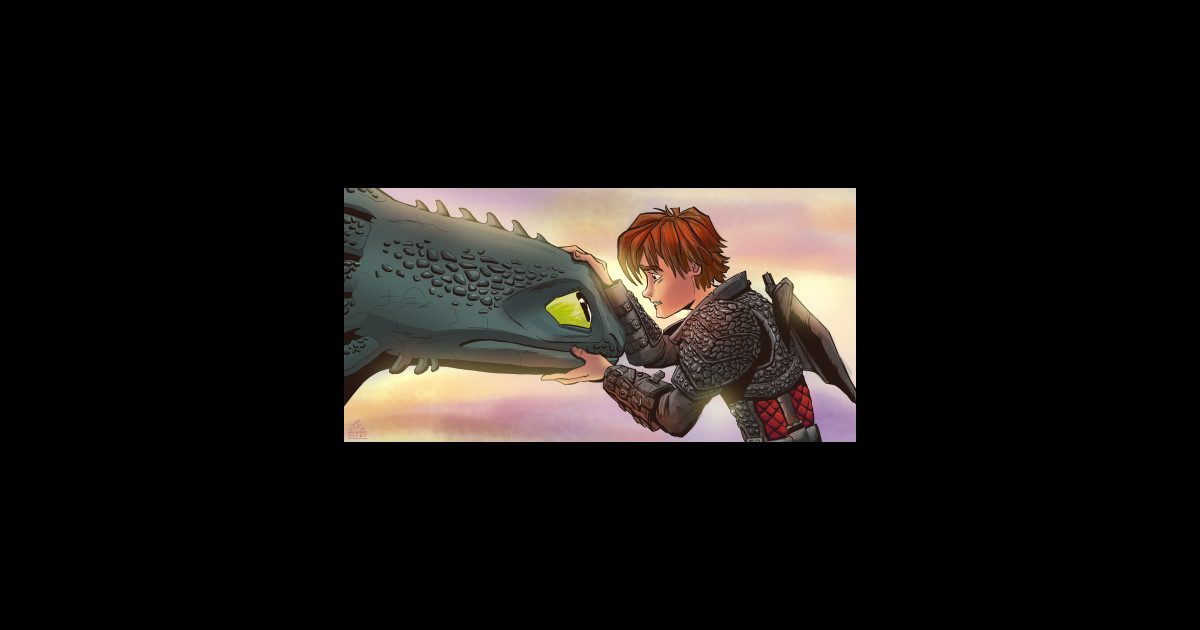Hiccup and Toothless Goodbye - How To Train Your Dragon - Sticker ...