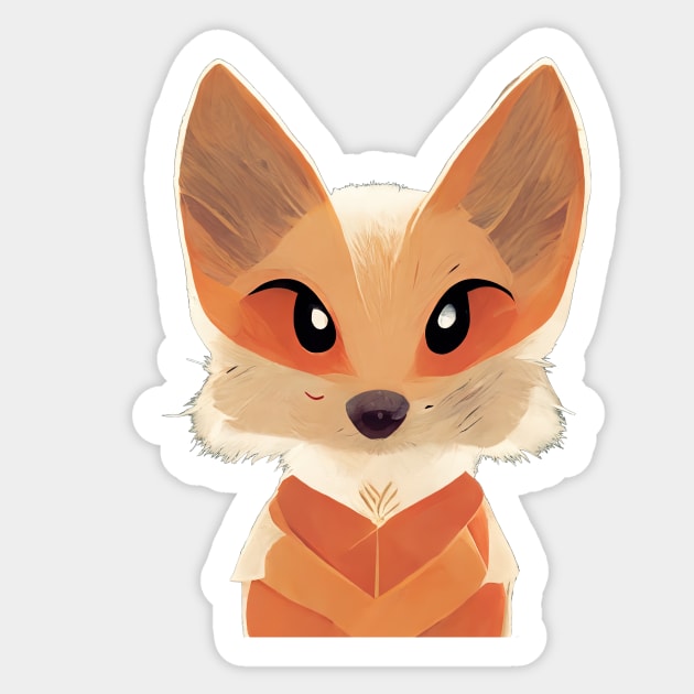 Andrew the Fox - Animals - Sticker | TeePublic