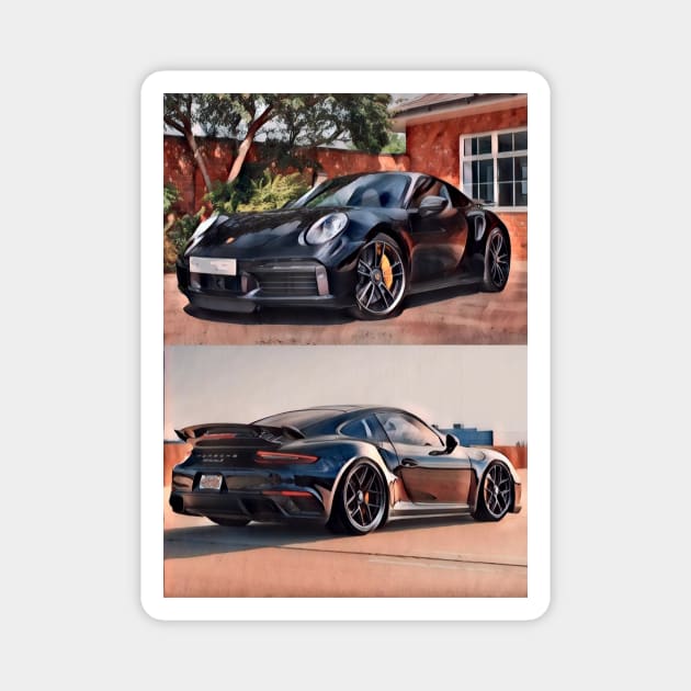 Porsche 911 Turbo S - Porsche 911 - Magnet | TeePublic